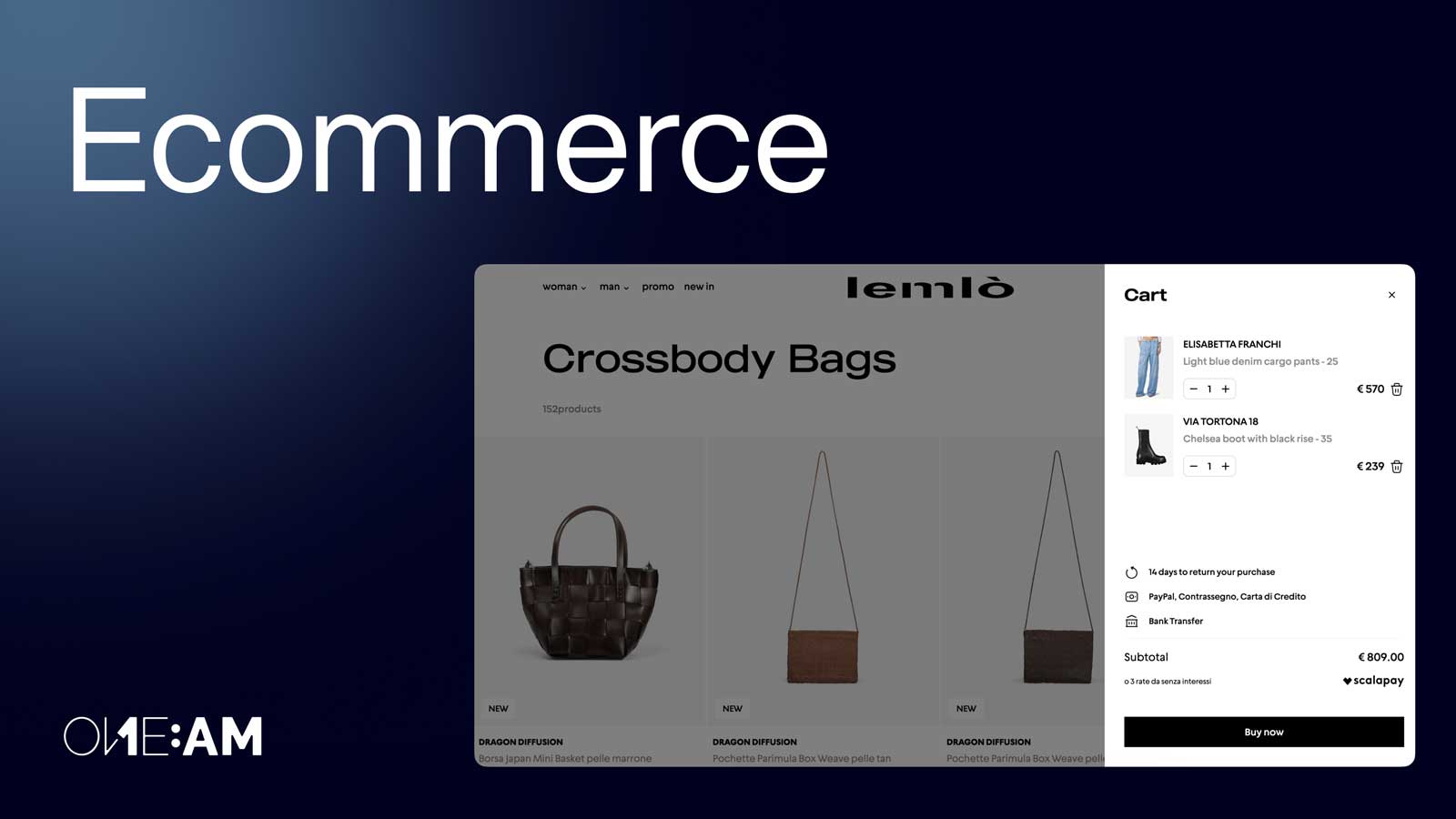 Ecommerce su misura - One AM